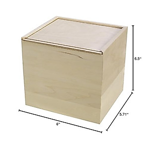 Walnut Hollow Unfinished Wood Card Keeper Box for Arts, Crafts and Home Decor