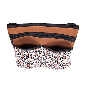 Luvo - Neoprene Pancake Crossbody Bags - Teens, Tweens, & Adults - Leopard