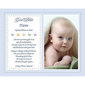 Poetry Gifts New Baby Boy Grandson, Baptism or Birthday Personalized Keepsake 8x10 Custom Print