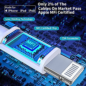 [Apple MFi Certified] iPhone Car Charger, KYOHAYA 60W Dual PD USB-C Power PPS Super Fast Car Charger with 2 Pack Type C to Lightning Quick Charging Cable for iPhone 14/13/12/11/XS/XR/X/SE/iPad/AirPods