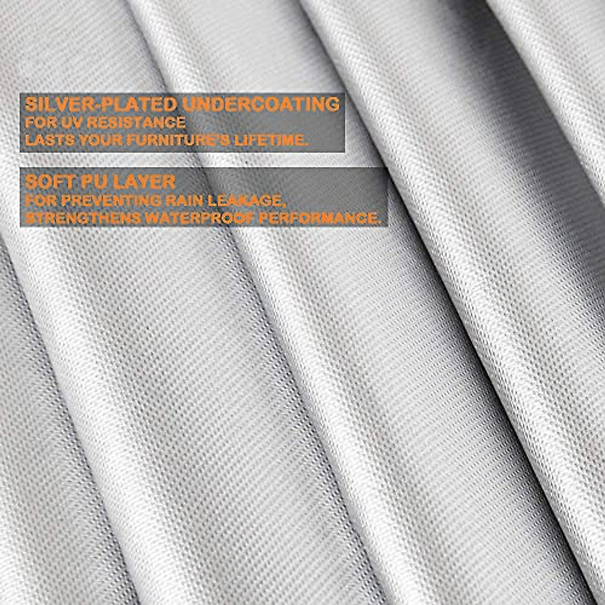 Flymer Gas Fire Pit Cover Square 21x21x35 Inches High Density Waterproof Patio Fire Table Cover, Durable Fire Pit Column Cover with Windproof Drawstring, Black