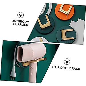 DOITOOL 2pcs Hair Dryer Holder Broom Holder Decorating Tools Wall Mounted Shelves for Storage Bathroom Wall Holder Wall Mount Broom Holder Hairdryer Holder Wall-Mounted Storage Rack Green