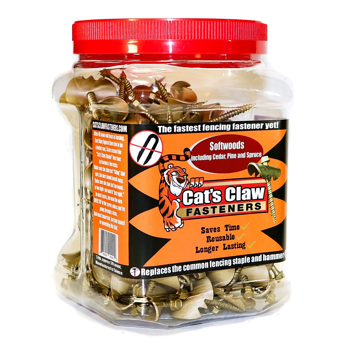 Cat’s Claw Fasteners 2 inch for Softwoods 170 Pieces Replaces The Common Fencing Staple Installs Fast with a Power Drill 4X Stronger Than Fence Staples The Original Patented USA Montana Brand