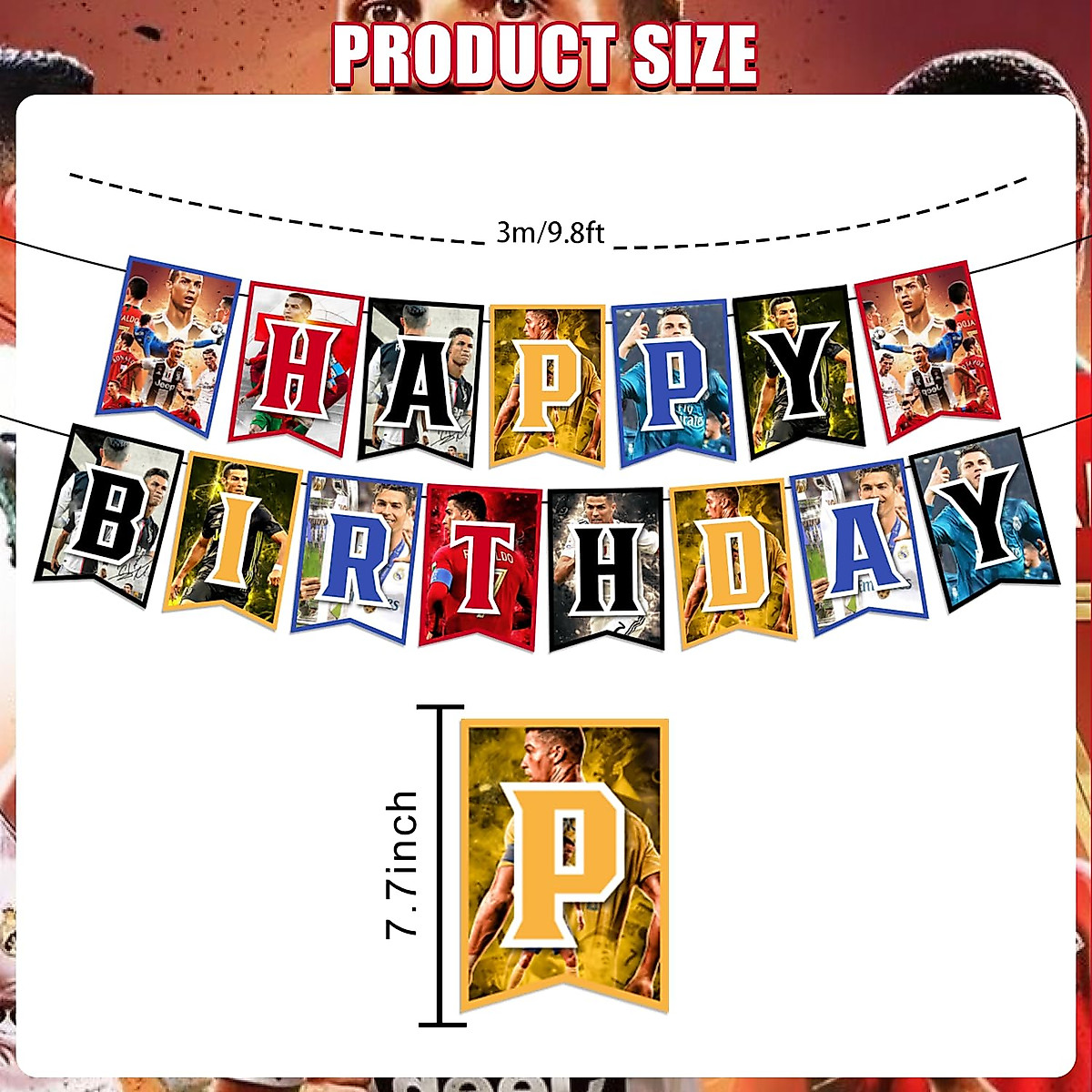 22pcs Soccer Star Party Decorations, Soccer Star Birthday Party Decorations Set includes Soccer Star Cupcake Topper, Banner, Centerpieces and Hanging Swirls, Soccer Star Birthday Decorations