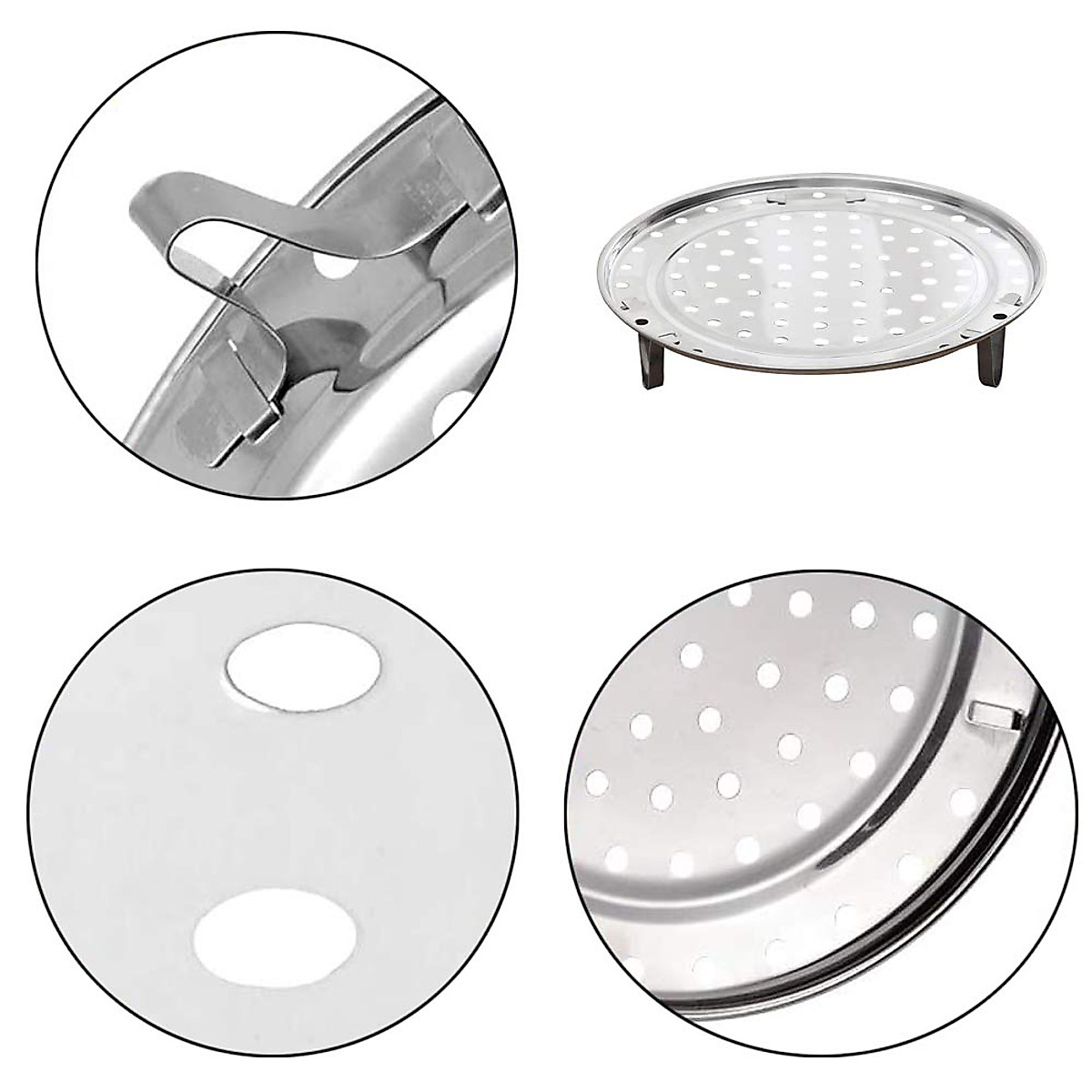 Steamer Rack Metal Steaming Rack Tray Stand Steamer Basket Pots Steaming Stand for Home Kitchen Cooking