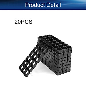Heyiarbeit 20Pcs 3x7 Cell Spacer 18650 Lithium Battery Plastic Holder Bracket for DIY Battery Pack 18.5mm Hole Dia