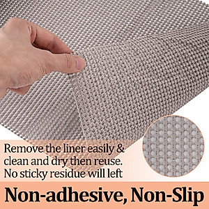 Corodo Shelf Liner, Strong Grip Drawer Liner Non Slip Shelf Liners for Kitchen Cabinets Non-Adhesive, Durable Cabinet Liner for Shelves Kitchenware Pantry(12 x 240inches)