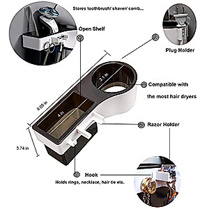 GOLDROC Blow Dryer Holder, Razor Holder for Shower, Electric Toothbrush Holder, Makeup Brush Holder, Hair Dryer holder Wall Mounted