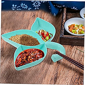 KJHBV Plastic Trifle Bowl Ceramic Bowl 6pcs Dipping Dish Small Sauce Bowls Small Bowls for Dipping Dessert Bowls Sauce Cup Spices Mustard Dish Melamine Bowls Leaf Dipping Bowl