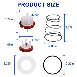 Aulpq RK1-720A Pressure Vacuum Breaker Repair Kit, for Zurn Wilkins 1/2”, 3/4”, and 1”Pressure Vacuum Breaker