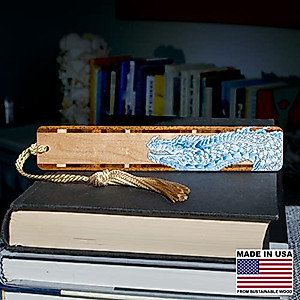 Wooden Bookmark Dragon Art by Kathleen Barsness - Also Available with Personalization - Made in USA