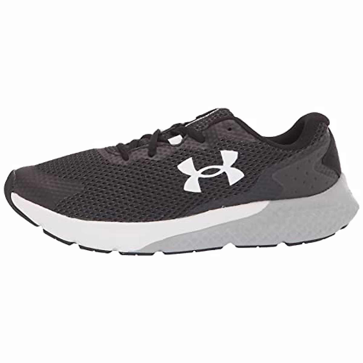 Under Armour Men's Charged Rogue 3 Road Running Shoe, Black (002)/White, 15