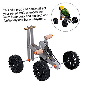 BCOATH Parrot Bicycle Toys for Boys Educational Toys for Bird Toys for Cockatiels Birds Playground for Table Finger Bikes for Parrot Desk Toy Parrot Bike Prop Steel 201 Pet