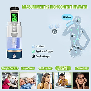 GISNPA PH Meter, Digital 4-in-1 PH ORP H2 Temp Meter, PPB/PPM Meter with ATC, 0.01 Resolution High Accuracy PH Tester for Drinking Water