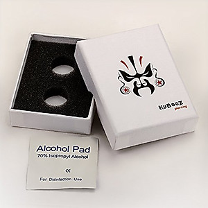 KUBOOZ Silver Stainless Steel Oval Ear Weights Tapers Stretched Hangers Heavy 6mm 2g