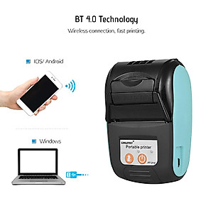 YEEHOU Portable Thermal Printer Handheld 58mm Receipt Printer BT Wireless K8W8