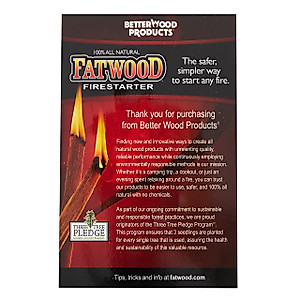 Better Wood Products Fatwood Firestarter Box, Assorted sizes, 18-Pounds