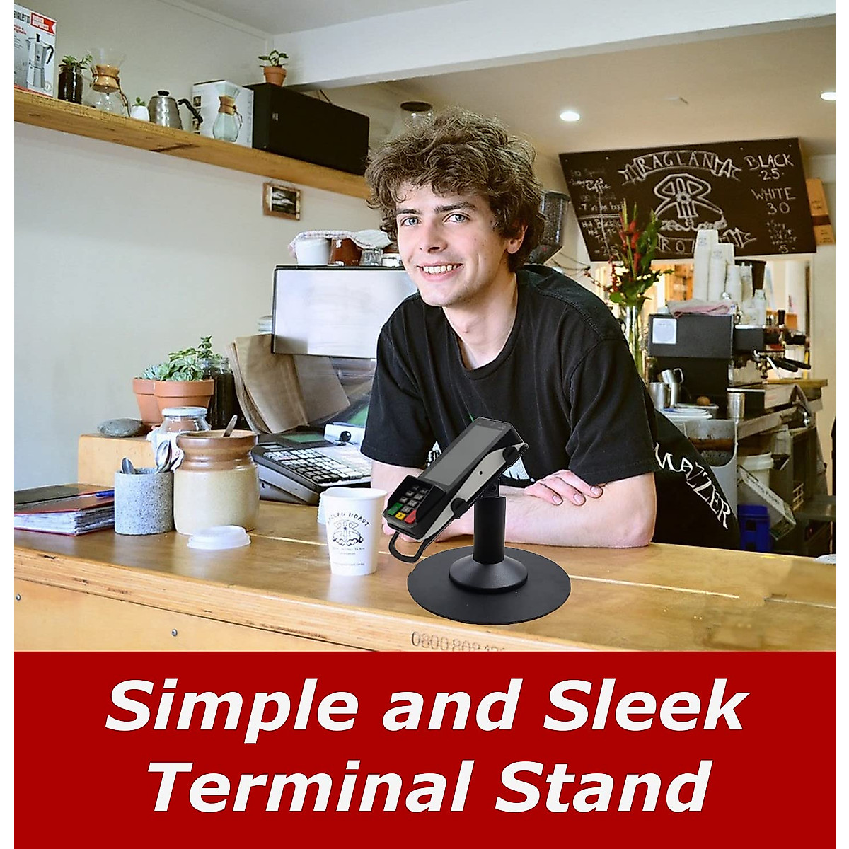 DCCStands Pax A35 Low Freestanding Swivel and Tilt Stand with Round Plate