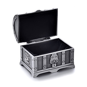 REINDEAR 7 Die Polyhedral Role Playing Game Dice Set with Treasure Chest Dice Container (White)
