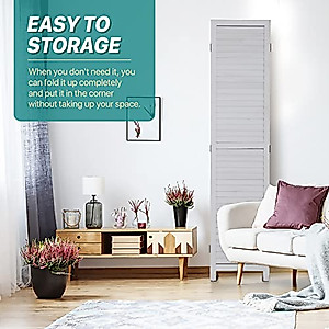 Room Dividers and Folding Privacy Screens, 3 Panel 69 Inch Tall Portable Room Seperating Divider, Handwork Solid Wood Room Divider Wall, Room Partitions and Dividers Freestanding for Home Office