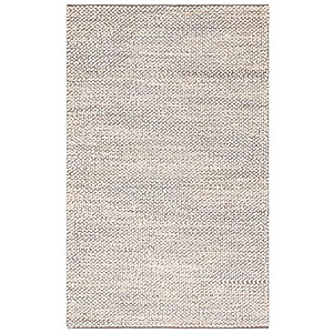 Safavieh Natura Collection 4' x 6' Natural/Light Grey NAT221A Handmade Farmhouse Coastal Boho Jute & Wool Area Rug