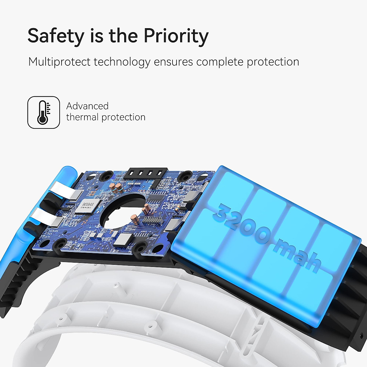 KIWI design Comfort Battery Head Strap and Lens Protector Compatible with Quest 2