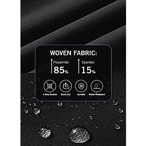 BALEAF Men's Mountain Bike Pants MTB Cycling Pants Hiking Running Gear Bicycle Biking Water Resistant Lightweight Outdoor Black 2XL