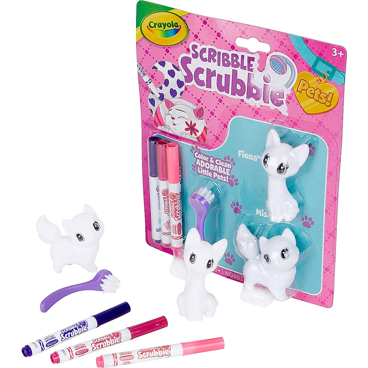 Crayola Scribble Scrubbie Pets, Cats, Kids Toys, Gift for Girls & Boys, Age 3, 4, 5, 6