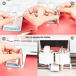 Premium Fine Point Blade Replacement for Cricut Maker 3/Maker/Cricut Explore 3/Air 2/Air/One, OVAN 2 pcs Fine Point Blades Use with Gold/Silver Fine Point Housing for Cutting Thin to Medium Materials