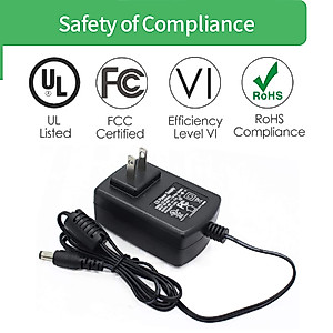 Security-01 DC 48V 0.5A Power Supply Adapter 5.5mm x 2.1mm, UL Listed,2-Pack