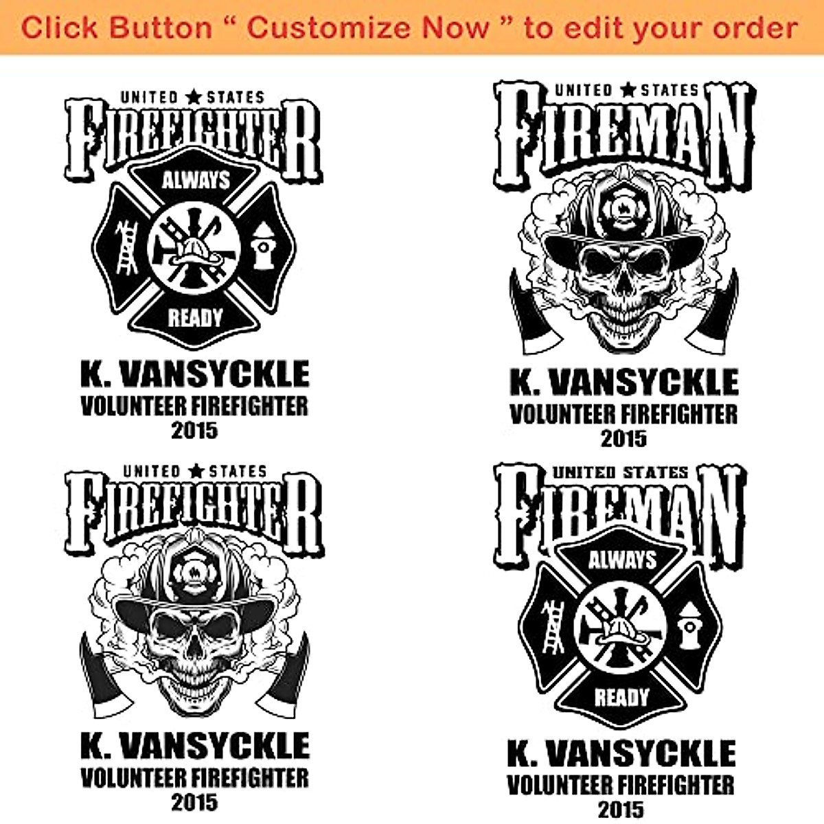 Taidesor Custom Name Gifts For District Chief - Skull Smoke Head - Frisco Fire Dept, Handmade Wooden Personalized Birthday, Promotion, Graduation, Retirement Gift For Firefighter Fireman