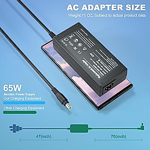 19V DC Power Supply for Monitor Acer LCD R240HY H236HL SA230 G276HL S230HL G246HL G206HQL S271HL S240HL G236HL S220HQL S202HL Acer Aspire V3 V5 E1 E3 E5 ES1 R3 M5 F5 5000 5100 N15Q1 Laptop Charger