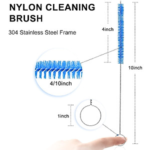 100pcs Straws Tips Reusable Silicone Straws with Flexible Straw Drain Brush Set