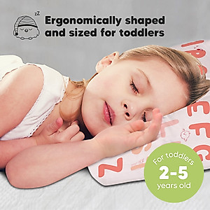 KeaBabies Toddler Pillow with Pillowcase - 13x18 My Little Dreamy Pillow - Organic Cotton Toddler Pillows for Sleeping, Kids Pillow, Travel Pillows for Sleeping, Mini Pillow, Toddler Bed Pillows