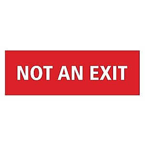Signs ByLITA Basic Not an Exit Sign (Red) - Medium