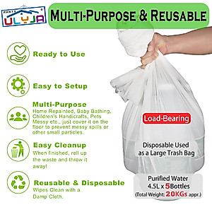 PARTY ULYJA Yellow 2 Pack Plastic Tablecloth Round 84 Inches Disposable Sunny Mustard Yellow Durable Table Covers for Dining, Birthday, Wedding, Picnic, Event and Outdoor Use