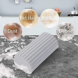 Damp Clean Duster Sponge, Sponge Cleaning Brush, PVA Sponge, Duster for Cleaning Blinds, Glass, Baseboards,Vents, Railings, Mirrors, Window Track Grooves and Faucets
