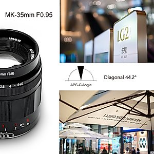 Meike 35mm f0.95 RF-Mount Fixed Manual Focus Lenses Large Aperture APS-C Lens Compatible with Canon EOS-R EOS-RP R5 R5C R6 R7 R10 Mirrorless Camera