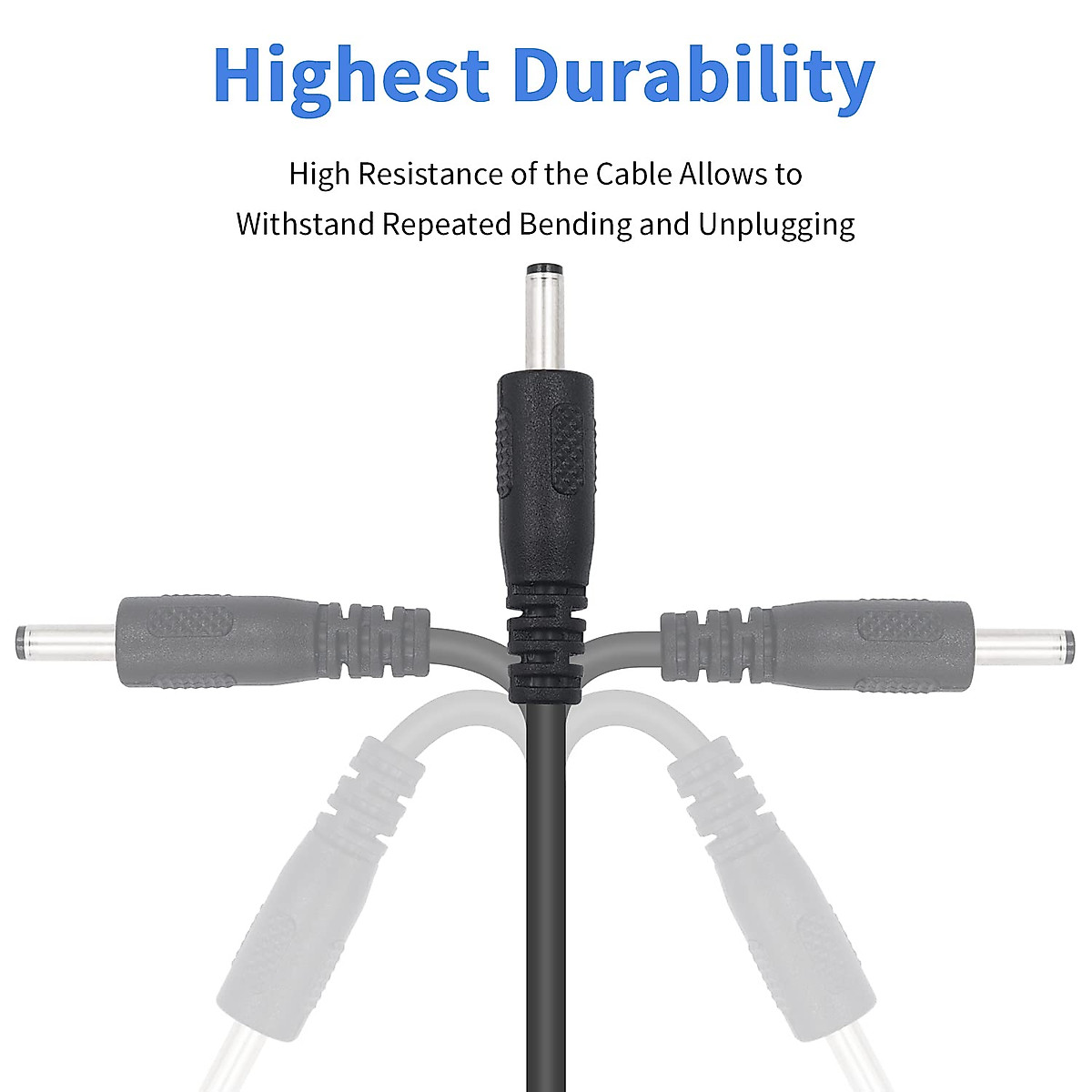 Duttek USB to DC Cable, 3.5x1.35 mm 5V DC Power Charging Cord, Electronics Barrel Jack Plugs USB 2.0 A Male to DC 3.5mm x 1.35mm Male Adapter Converter Cable(10 inch / 25cm)