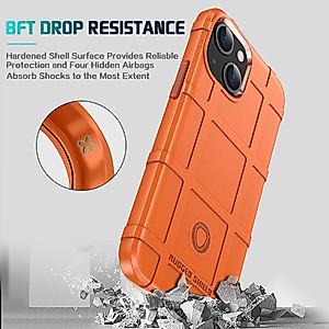 LABILUS for iPhone 13 Mini Case, Rugged Shield 8ft Drop Proof TPU Thick Armor Tactical Protective Case Compatible with iPhone 13 Mini (5.4 inches) - Sunlight Orange