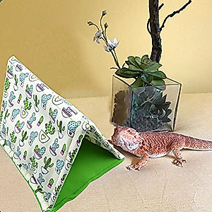 tinkare Reptile Sleeping Bed Bearded Dragon Tent Hide Habitat Shelter for Lizard Bearded Dragon Leopard Gecko