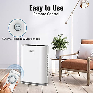 KOIOS Home Air Purifier for Large Room up to 2100 sq.ft, Upgraded H13 True HEPA Filter, UV Light, Ionic Air Cleaner with Air Quality Sensors, Odor, Mold, Bacteria Air Filter with Remote, Sleep Mode