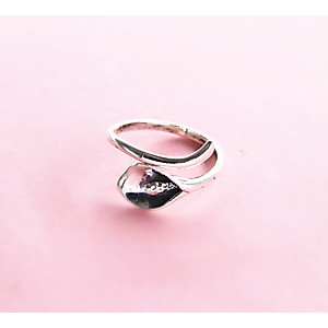 Helen de Lete Vintage 3D Calla Flower 925 Sterling Silver Ring For Women