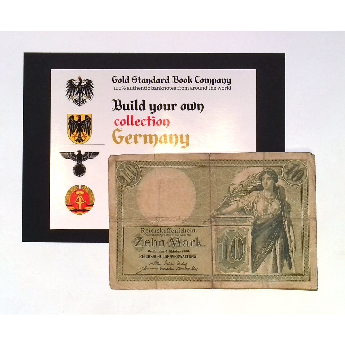 1906 German Empire Authentic 10 Mark Banknote