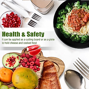 Acacia Paw Shaped Wood Cutting Board, 12 x 11 Inch Wooden Bread Board Cheese Serving Platter Serving Charcuterie Board for Meat Cheese and Vegetables