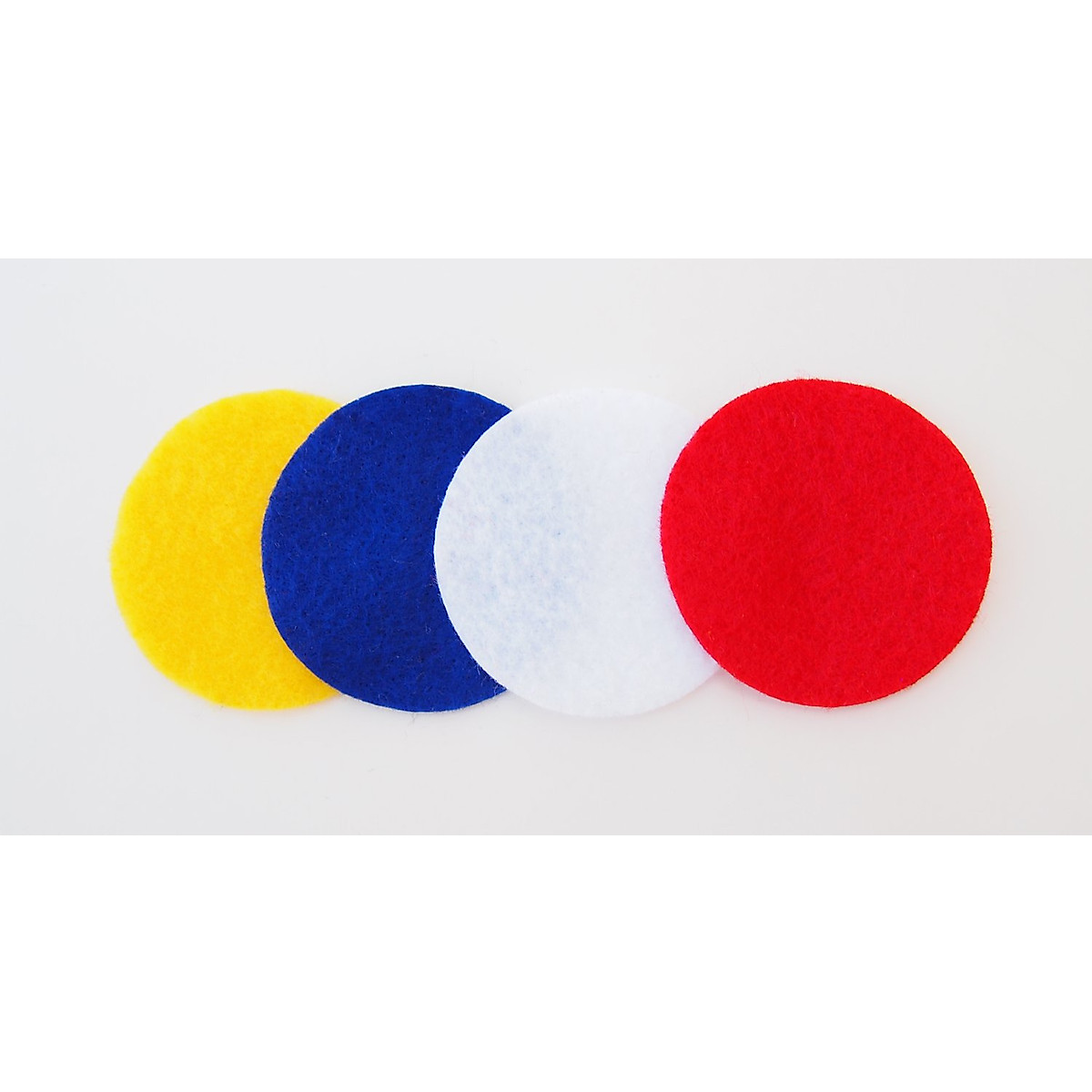 Playfully Ever After Blue, Red, White & Yellow Craft Felt Circles (3 Inch - 30pc)