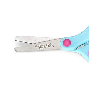 Blue Summit Supplies Kids Scissors, Student Scissors with Comfort Grip, Bulk Safety Scissors for School and Classrooms, Orange, Blue, and Pink Children Scissors, 12 Pack