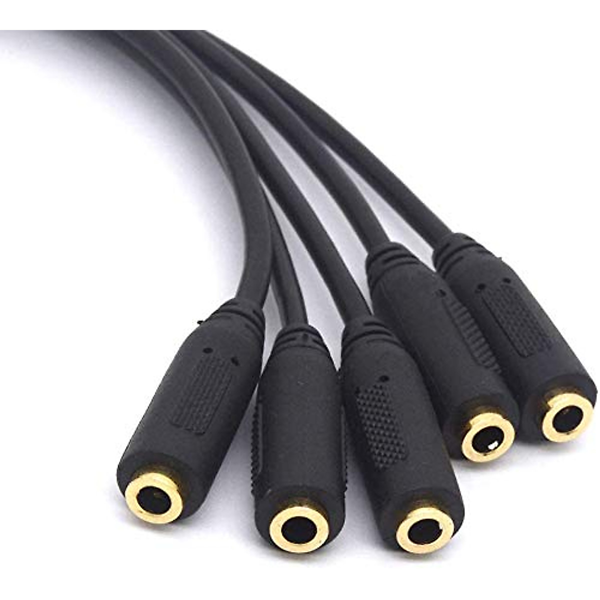 PIIHUSW 3.5mm TRRS Male to 5 TRRS Female Stereo 4-Pole Splitter Cable Converter Headphone Extender