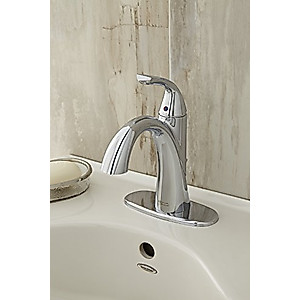 American Standard 7186101.002 Fluent Single Control Bathroom Faucet with Pop-up Drain, 18 in x 18 in, Polished Chrome