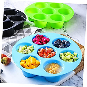 Hemoton 2pcs Cake Pan Chocolate Chip Muffins Bread Baking Pan Silicone Candle Mold Silicone Baking Tray Egg Tart Tin Cupcake Tin Silicone Cake Pans Dessert Moulds 7-holes Cake Pans Oven